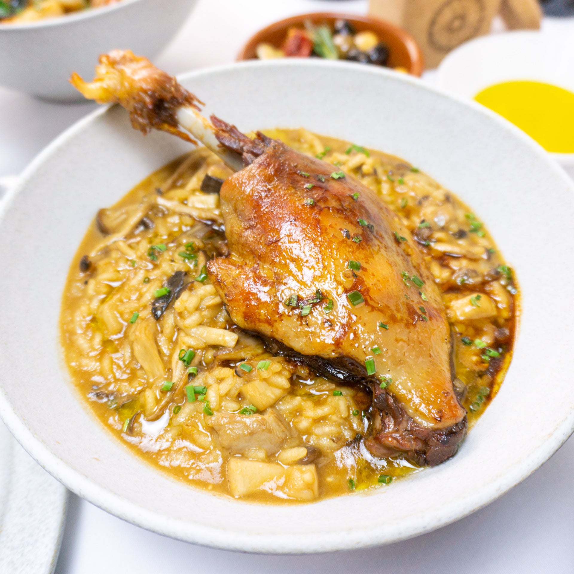 Duck & wild mushroom risotto – Ferreira Cafe